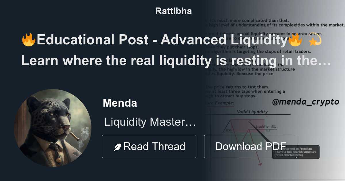 🔥Educational Post - Advanced Liquidity🔥 💫 Learn where the real ...