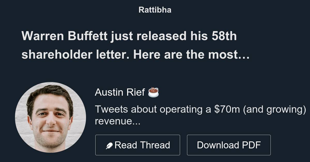 Warren Buffett just released his 58th shareholder letter. Here are the ...