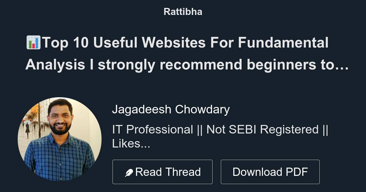 📊Top 10 Useful Websites For Fundamental Analysis I strongly recommend ...