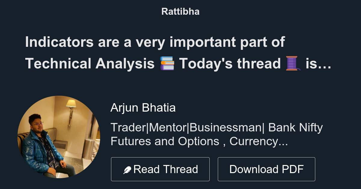 Indicators are a very important part of Technical Analysis 📚 Today's thread 🧵 is about ...