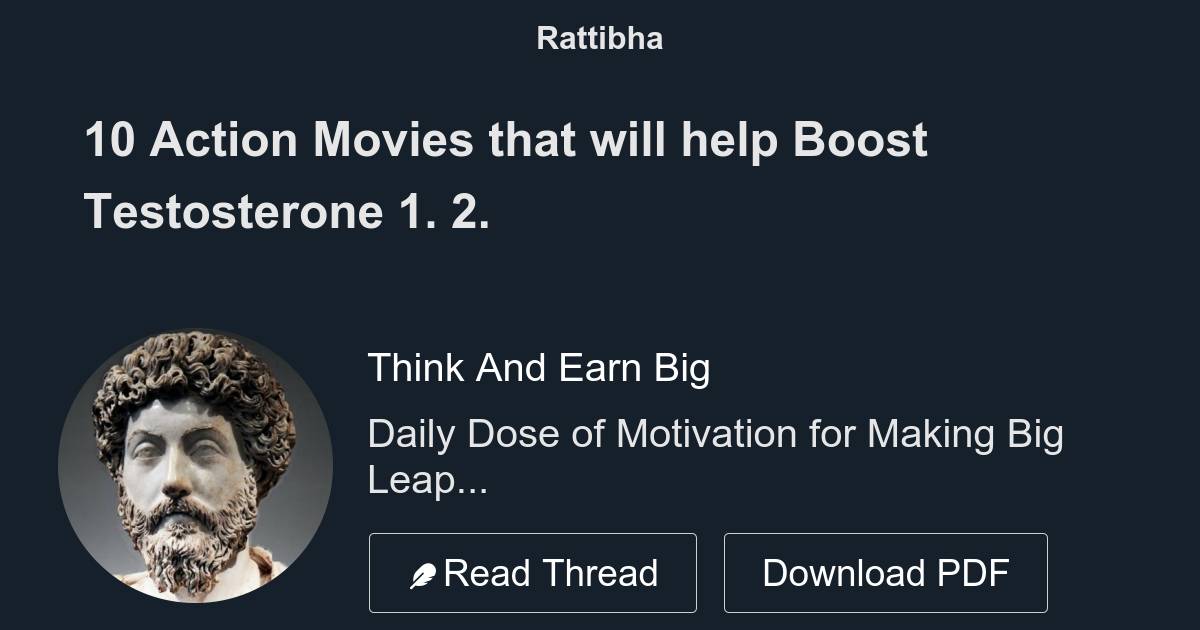 10 Action Movies that will help Boost Testosterone 1. - Thread from ...