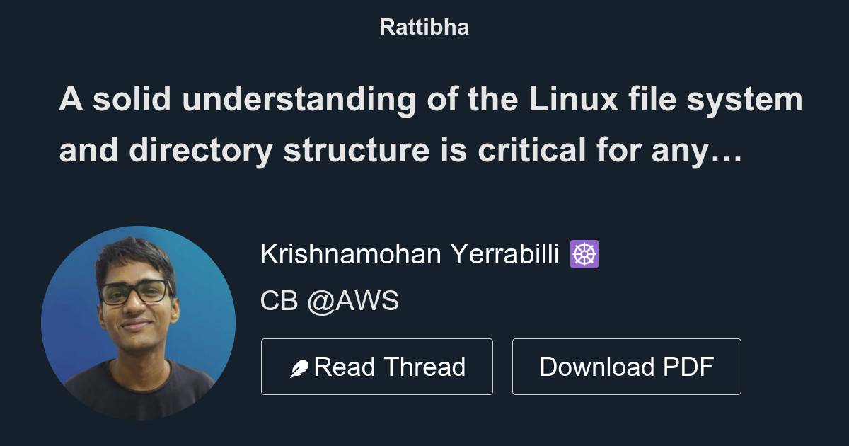 A solid understanding of the Linux file system and directory structure ...