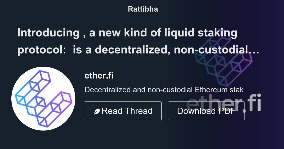 Introducing https://t.co/gbHcksxzp2, a new kind of liquid staking ...