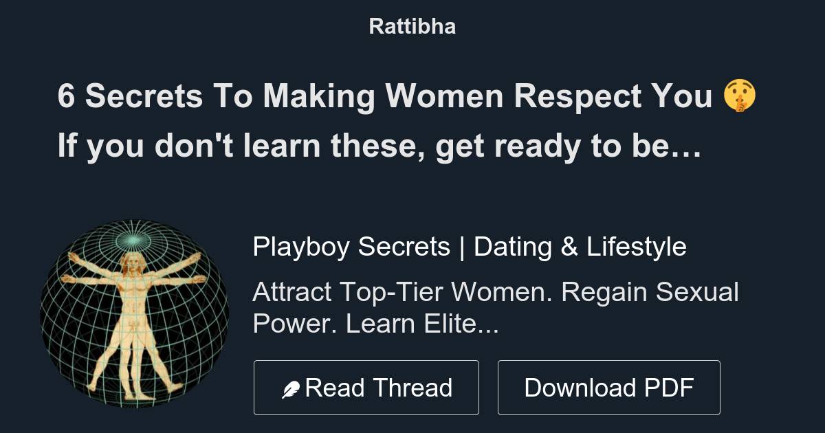 6 Secrets To Making Women Respect You ⁣⁣🤫 If you don't learn these, get ...