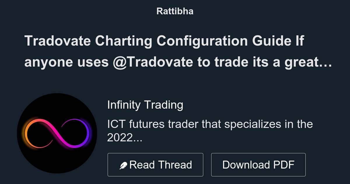 Tradovate Charting Configuration Guide If anyone uses @Tradovate to ...