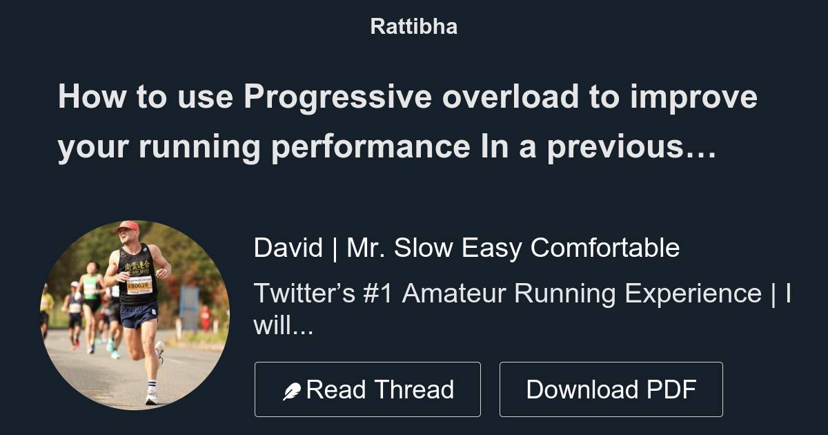 How to use Progressive overload to improve your running performance In ...