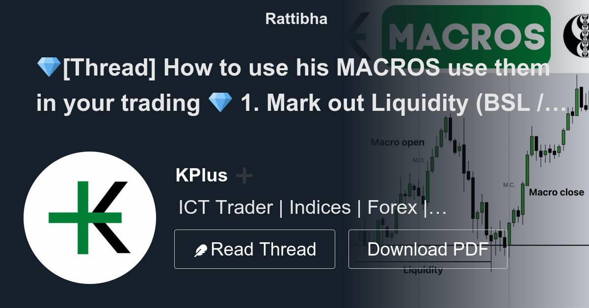 💎[Thread] How to use @I_Am_The_ICT his MACROS use them in your trading 💎 - Thread from KPlus ...