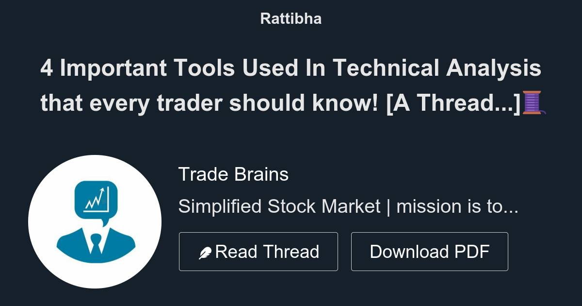 4 Important Tools Used In Technical Analysis that every trader should know! [A Thread...]🧵 ...