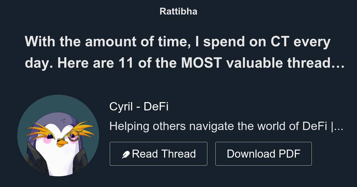 With the amount of time, I spend on CT every day. Here are 11 of the ...