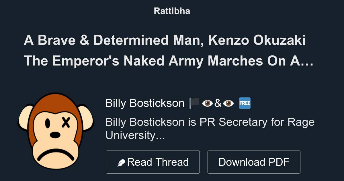 A Brave & Determined Man, Kenzo Okuzaki The Emperor's Naked Army Marches On A 1987 documentary ...