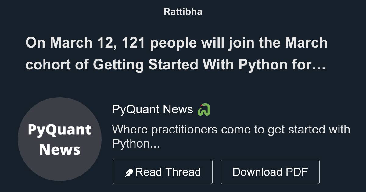 On March 12, 121 people will join the March cohort of Getting Started ...