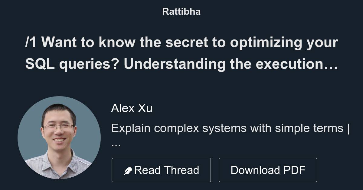 1 Want To Know The Secret To Optimizing Your Sql Queries