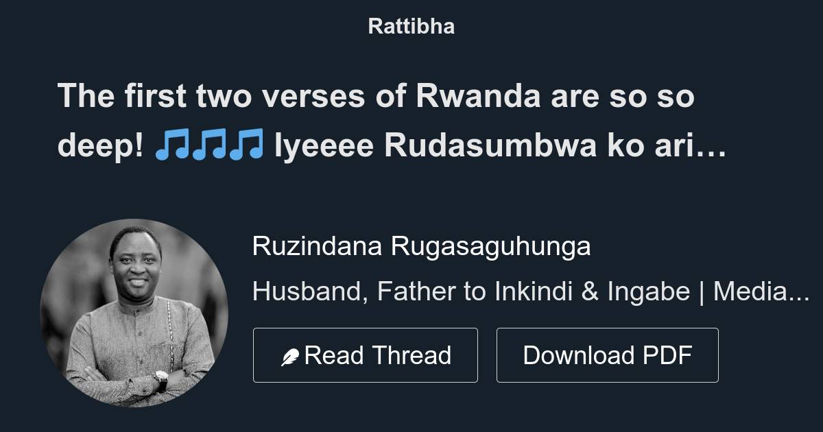 The first two verses of Rwanda are so so deep! 🎵🎵🎵 Iyeeee Rudasumbwa ko ...