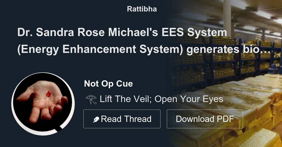 Dr. Sandra Rose Michael's EES System (Energy Enhancement System ...