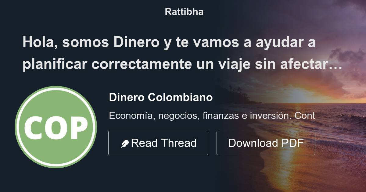 Hola, somos Dinero y te vamos a ayudar a planificar correctamente un ...