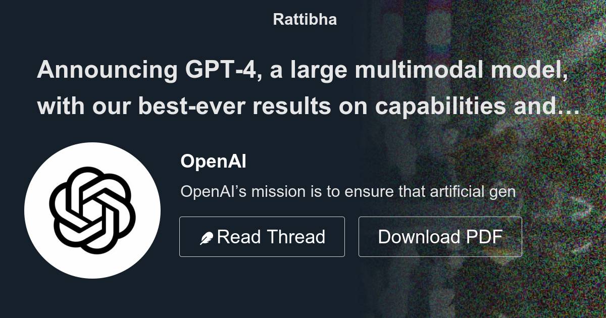 Announcing GPT-4, a large multimodal model, with our best-ever results on capabilities and ...