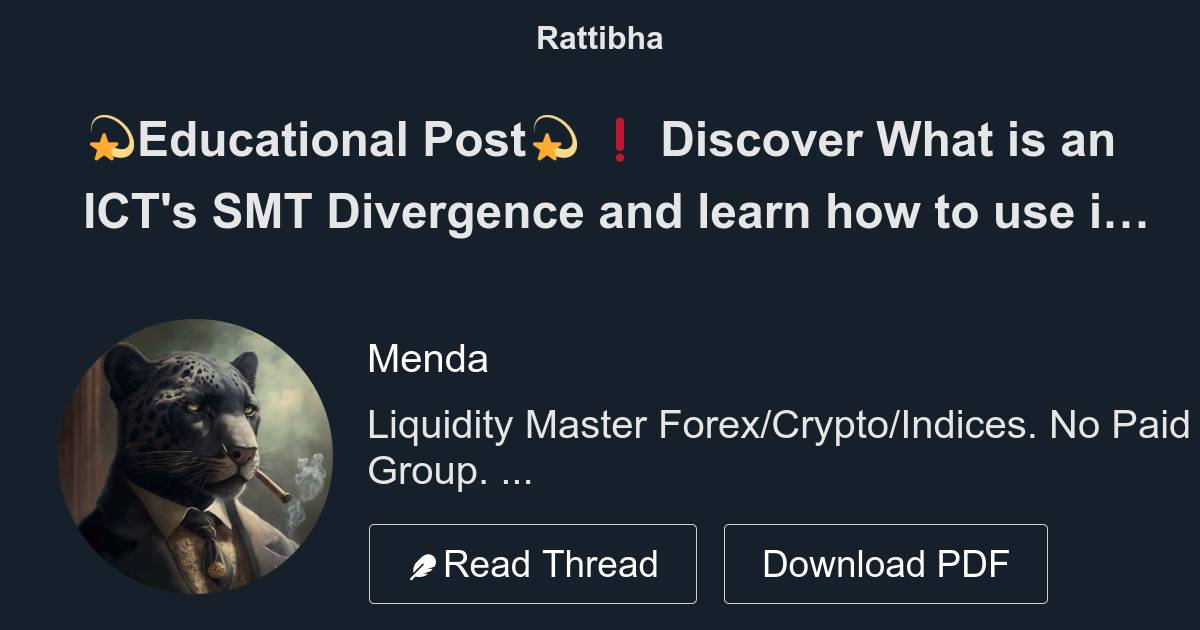 💫Educational Post💫 ️ Discover What is an ICT's SMT Divergence and learn ...