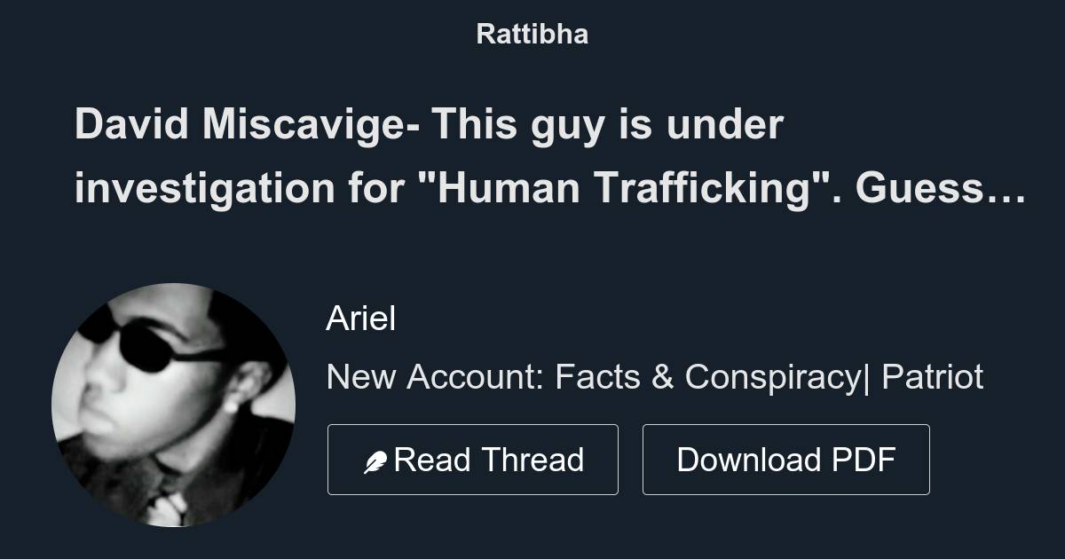 David Miscavige- This guy is under investigation for "Human Trafficking ...