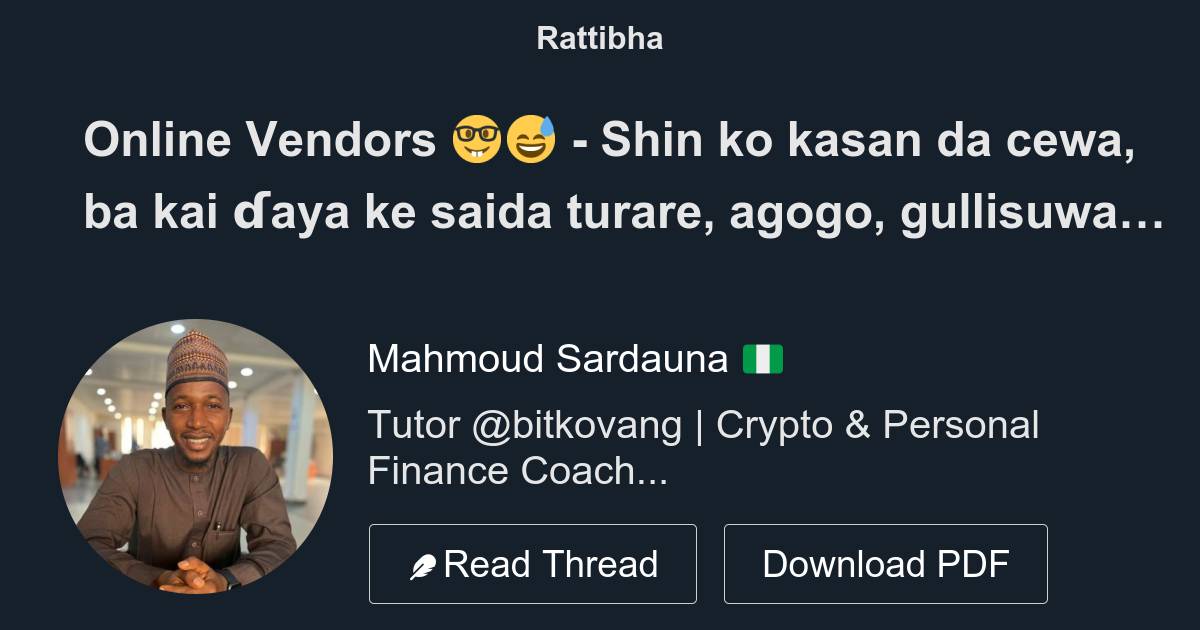Online Vendors 🤓😅 - Shin ko kasan da cewa, ba kai ɗaya ke saida turare ...