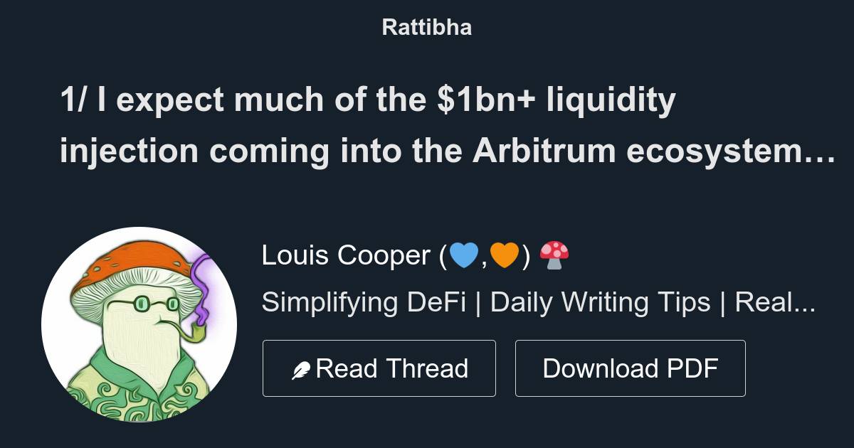 1/ I expect much of the $1bn+ liquidity injection coming into the ...