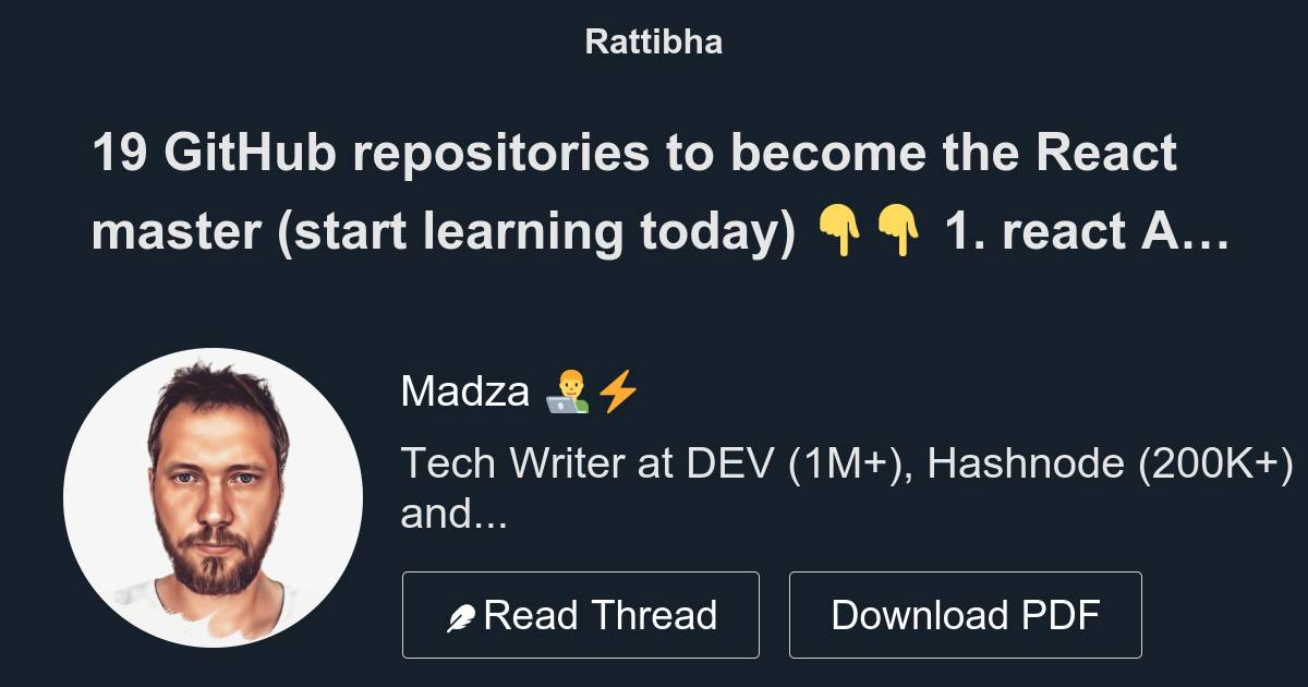 19 GitHub repositories to become the React master (start learning today ...