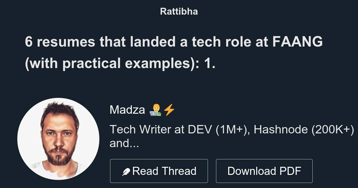 6 resumes that landed a tech role at FAANG (with practical examples ...