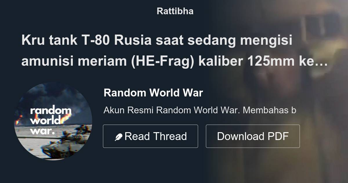 Kru tank T-80 Rusia saat sedang mengisi amunisi meriam (HE-Frag ...
