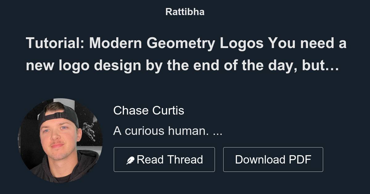 Tutorial: Modern Geometry Logos You need a new logo design by the end ...