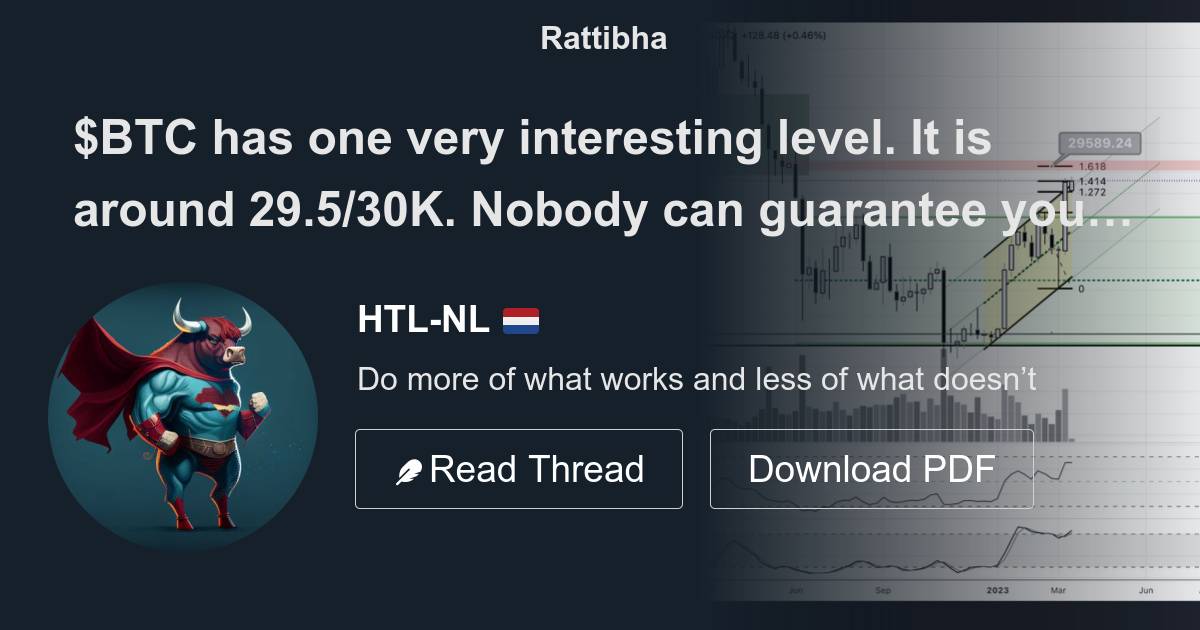 $BTC has one very interesting level. It is around 29.5/30K. Nobody can ...