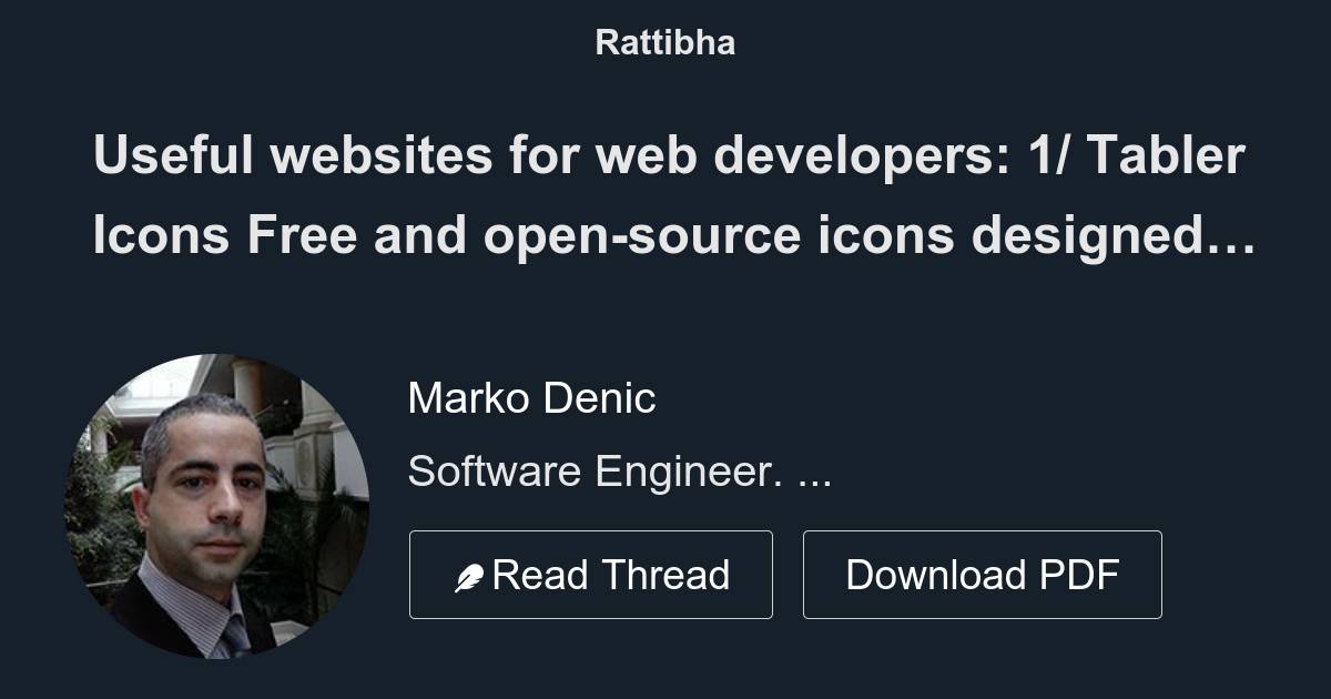 Useful websites for web developers: - المسلسل من Marko Denic ...