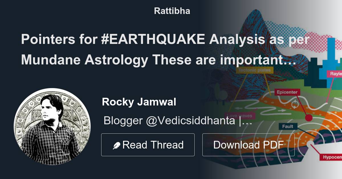 Pointers for #EARTHQUAKE Analysis as per Mundane Astrology These are ...
