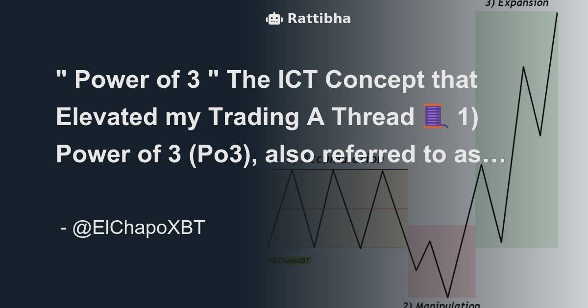 " Power of 3 " The ICT Concept that Elevated my Trading A Thread 🧵 ...