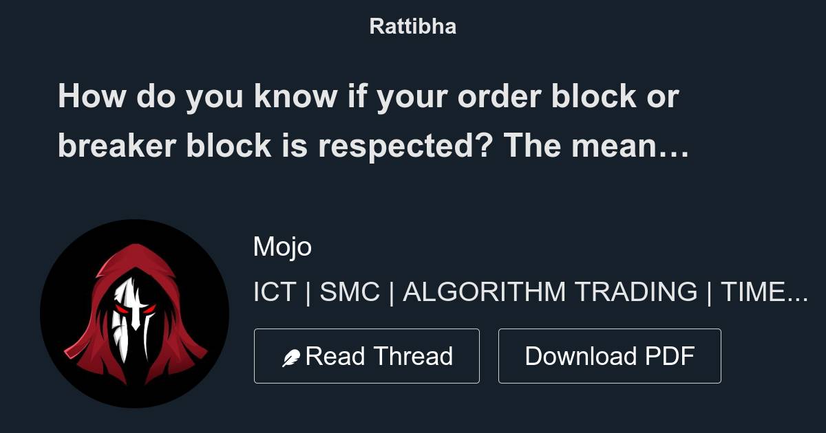 How do you know if your order block or breaker block is respected? The ...