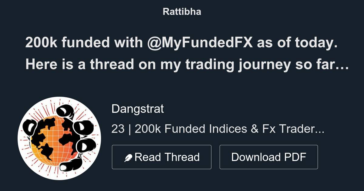 200k funded with @MyFundedFX as of today. Here is a thread on my trading journey so far🧵 ...