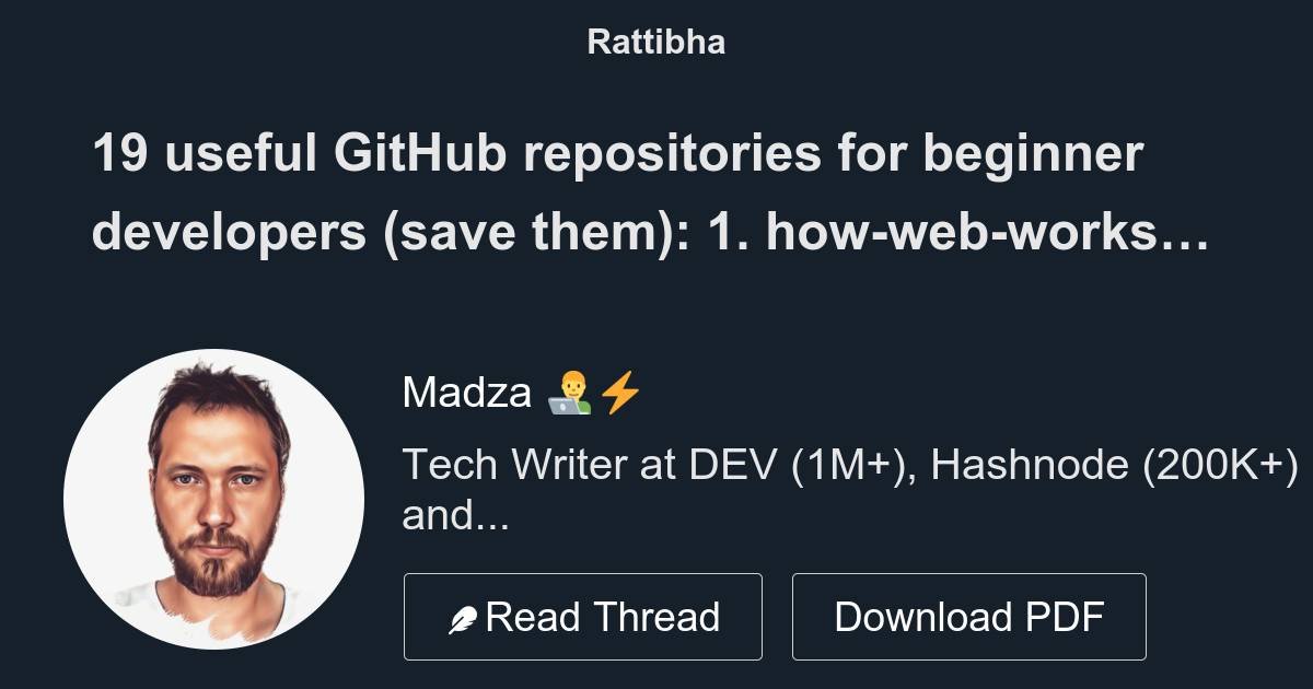 19 useful GitHub repositories for beginner developers (save them ...