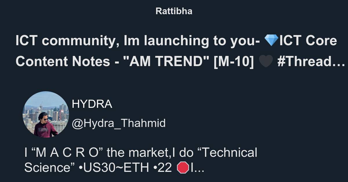 ICT community, Im launching to you- 💎ICT Core Content Notes - "AM TREND ...