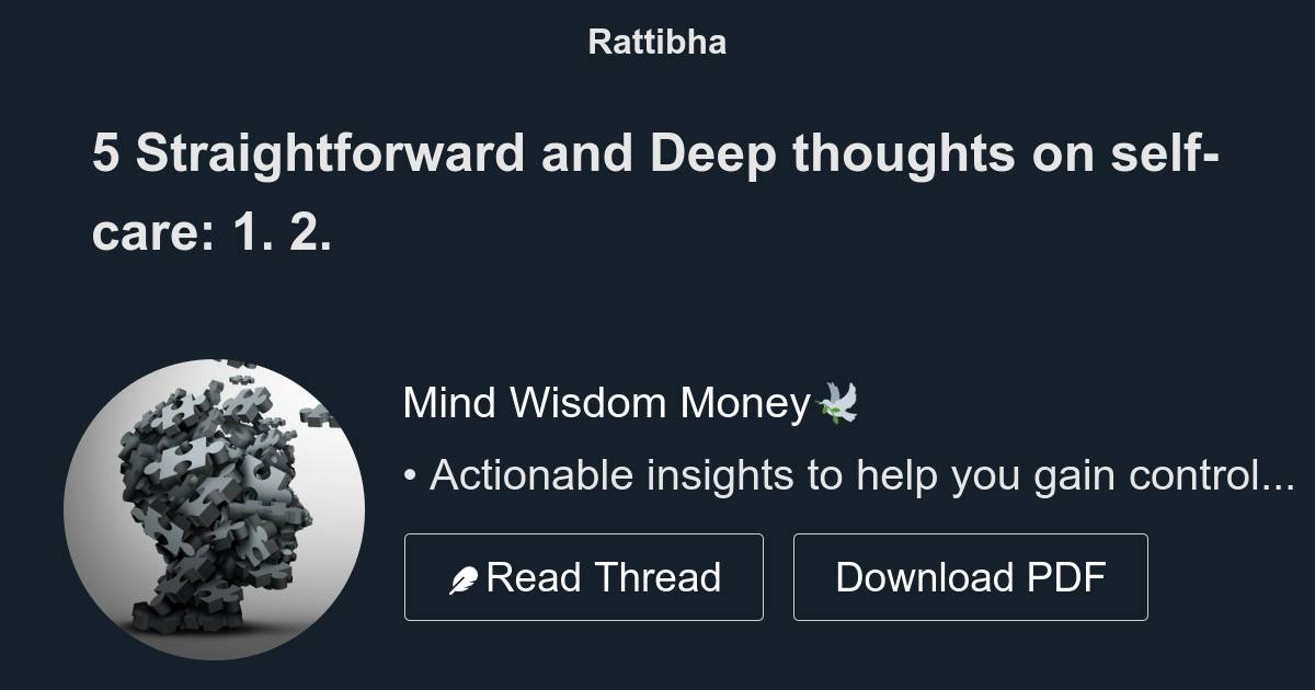 5 Straightforward and Deep thoughts on self-care: 1. - المسلسل من Mind ...