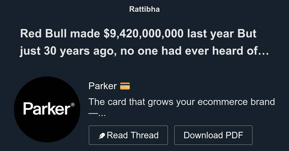 Red Bull made $9,420,000,000 last year But just 30 years ago, no one ...