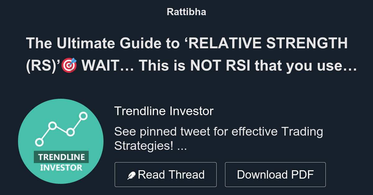 The Ultimate Guide to ‘RELATIVE STRENGTH (RS)’🎯 WAIT… This is NOT RSI ...