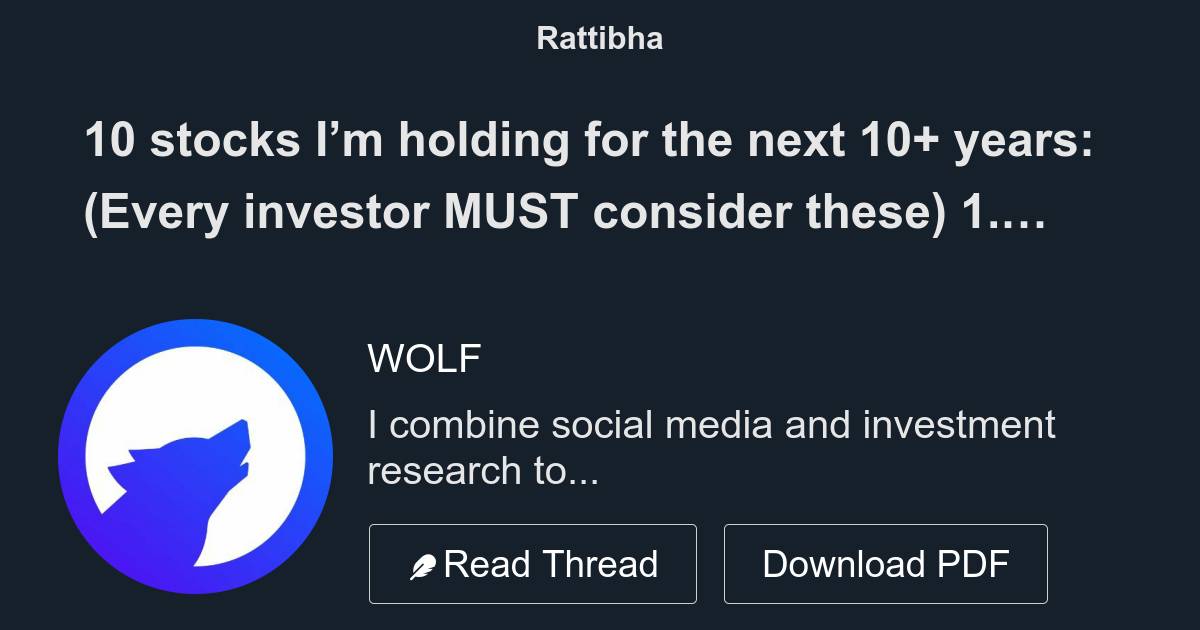 10 stocks I’m holding for the next 10+ years: (Every investor MUST ...