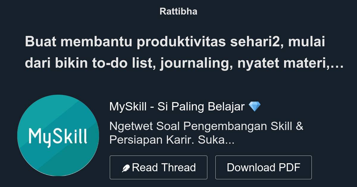 Buat membantu produktivitas sehari2, mulai dari bikin to-do list, journaling, nyatet materi ...