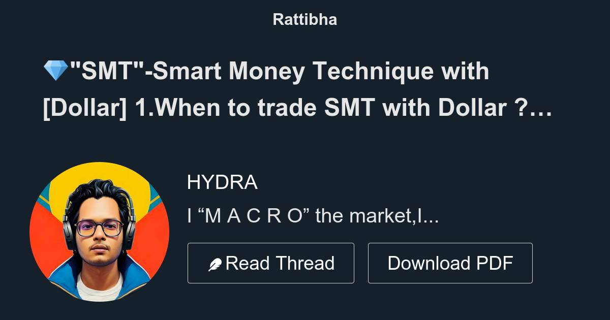 💎"SMT"-Smart Money Technique with [Dollar] 1.When to trade SMT with ...