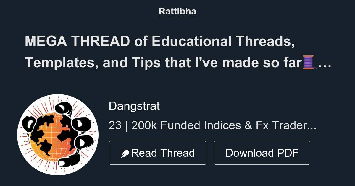 MEGA THREAD of Educational Threads, Templates, and Tips that I've made ...