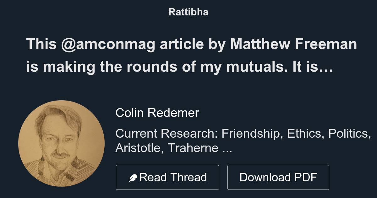 This @amconmag article by Matthew Freeman is making the rounds of my ...