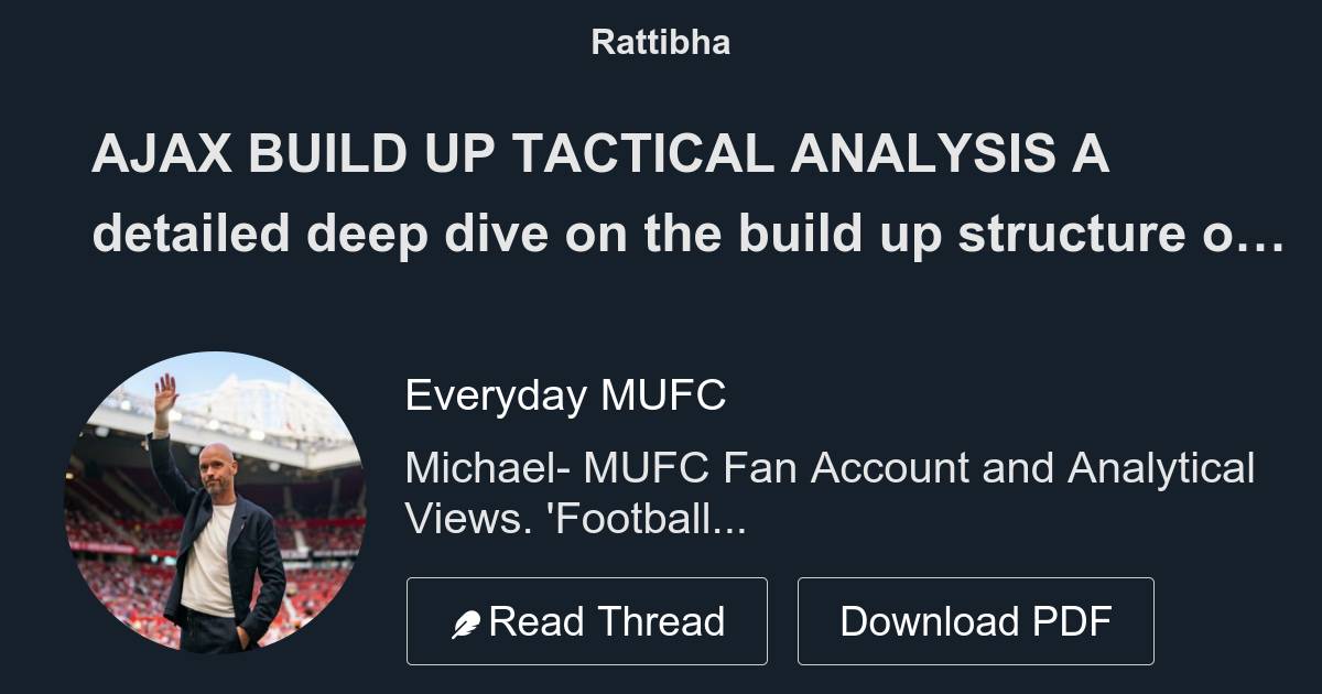 AJAX BUILD UP TACTICAL ANALYSIS A detailed deep dive on the build up structure of Ten Hags Ajax ...