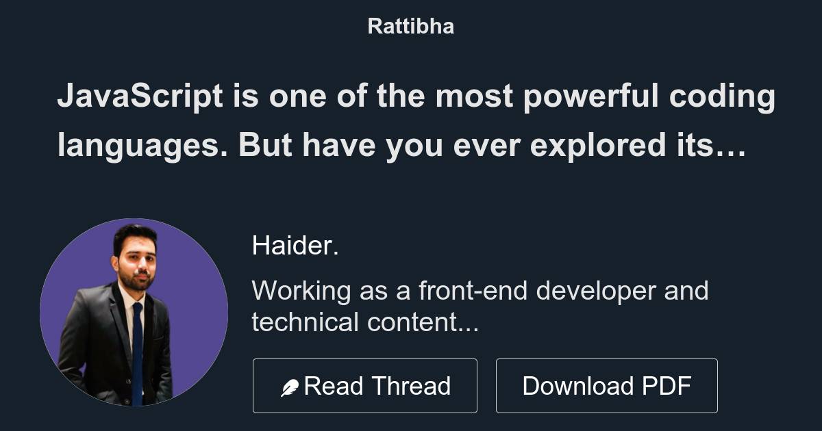 JavaScript is one of the most powerful coding languages. But have you ever explored its ability ...