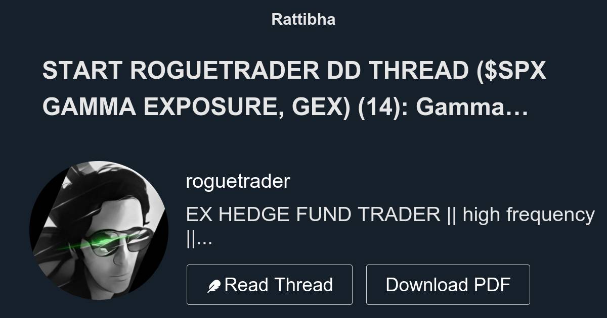 START ROGUETRADER DD THREAD ($SPX GAMMA EXPOSURE, GEX) (14): Gamma exposure index (GEX), looks ...