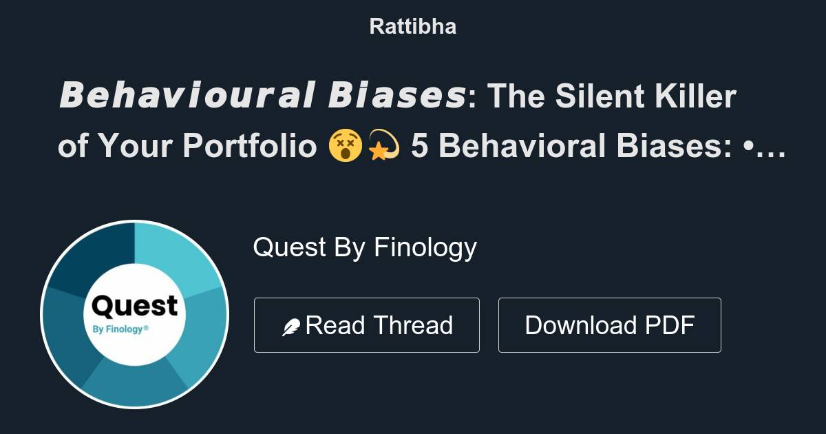 𝘽𝙚𝙝𝙖𝙫𝙞𝙤𝙪𝙧𝙖𝙡 𝘽𝙞𝙖𝙨𝙚𝙨: The Silent Killer of Your Portfolio 😵‍💫 5 ...