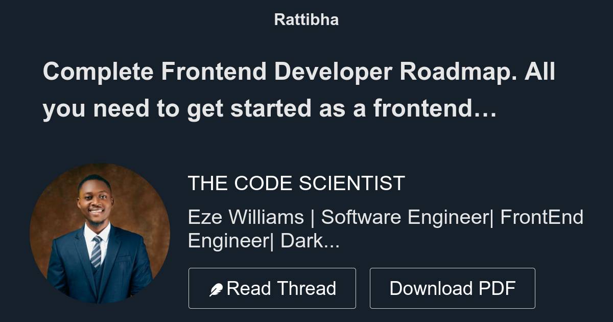 Complete Frontend Developer Roadmap. All you need to get started as a ...