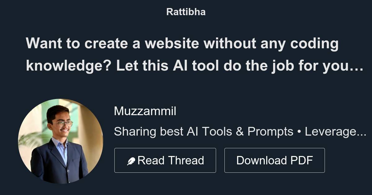 Want to create a website without any coding knowledge? Let this AI tool do the job for you. Here ...